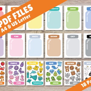 Color Sorting Activities Color Matching Game Worksheets Sorting Colors ...