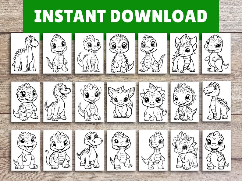 30 Easy Dinosaur Coloring Pages for Kids Toddlers Preschoolers Toddlers ...