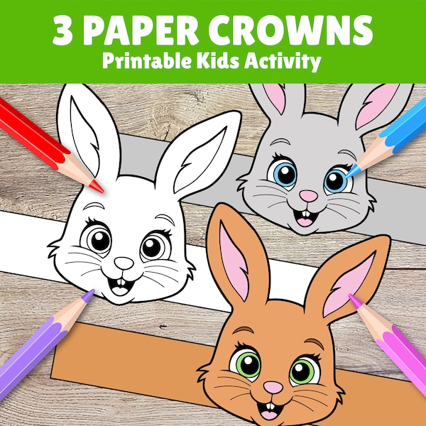 Rabbit and Crown - Etsy