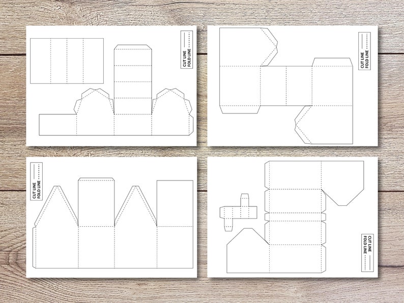 Paper Houses Printable Activity Sheets, Paper Craft Kit, Coloring House ...