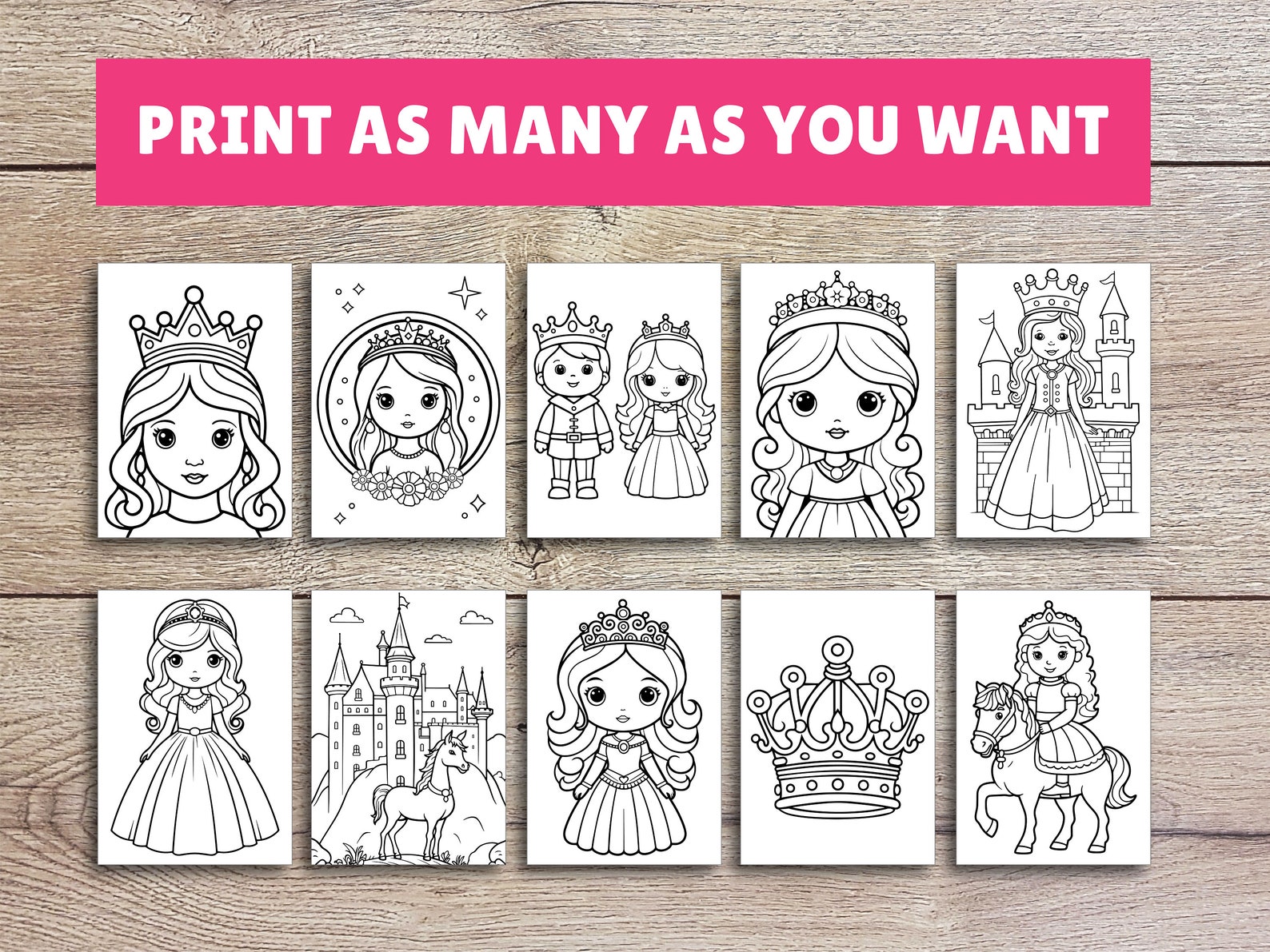 Cute Princess Coloring Pages for Kids Kawaii Coloring Pages Princess ...
