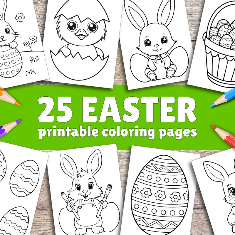 Easter Colouring Digital - Etsy