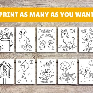 Spring Easy Coloring Pages for Kids, Toddlers, Preschoolers Toddlers ...