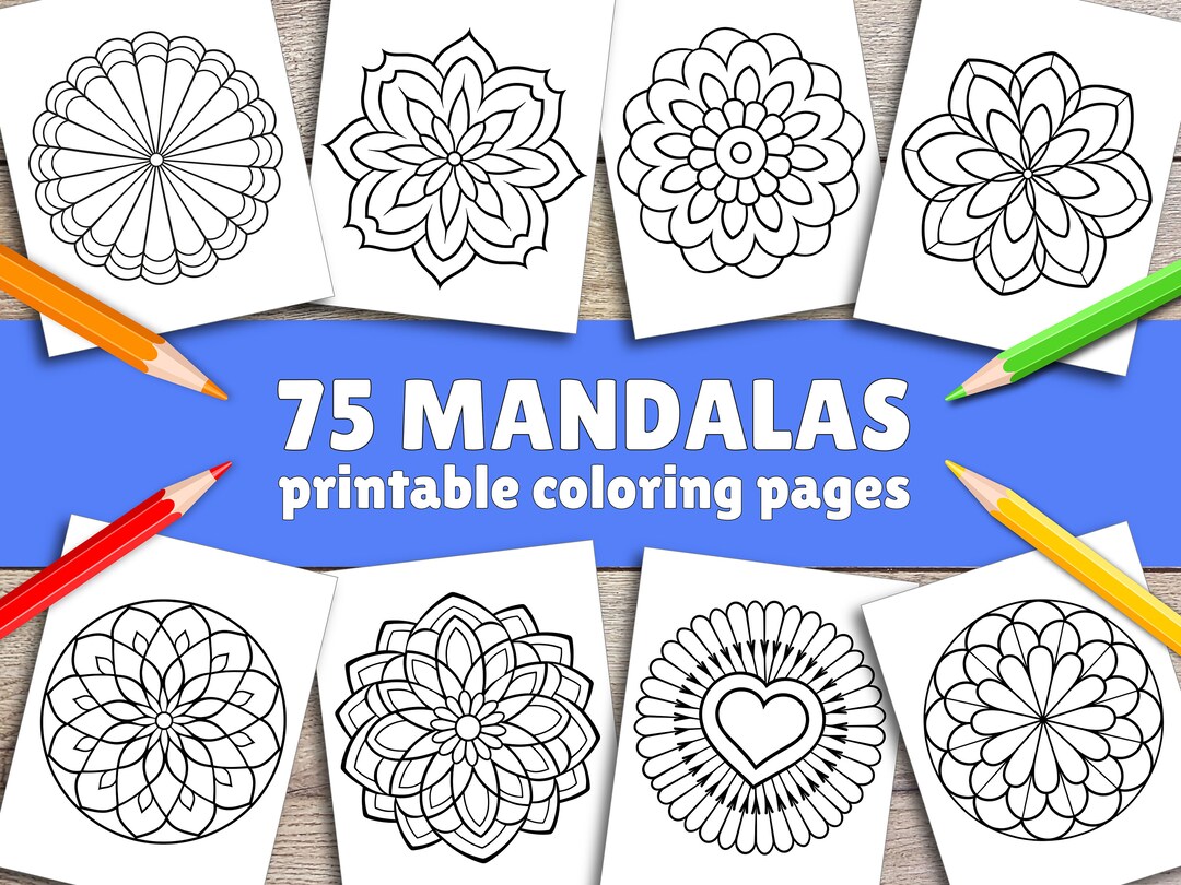 75 Easy Mandala Coloring Pages for Kids Toddlers Preschoolers Toddlers ...
