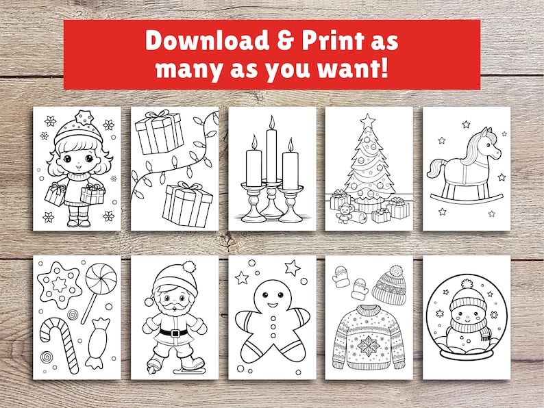 Christmas Coloring Pages for Kids Toddlers Preschoolers Toddlers ...