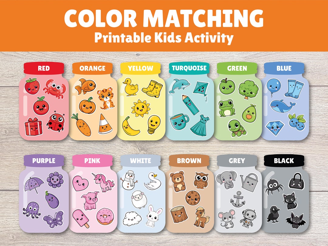 Color Sorting Activities Color Matching Game Worksheets Sorting Colors ...