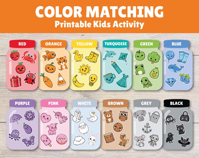 Color Matching Printable. Color Matching for Toddlers. Color Matching ...