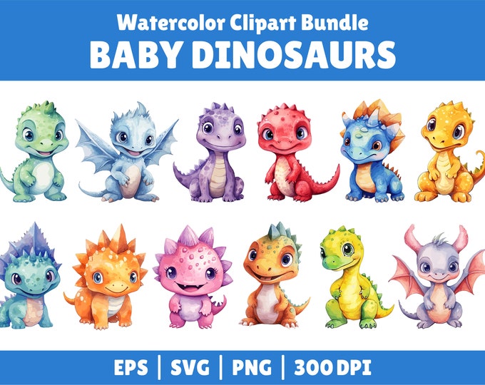 20 PNG Cute Dinosaur Clipart, Kids Dino Illustrations, Prehistoric ...