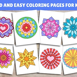 75 Easy Mandala Coloring Pages for Kids Toddlers Preschoolers Toddlers ...