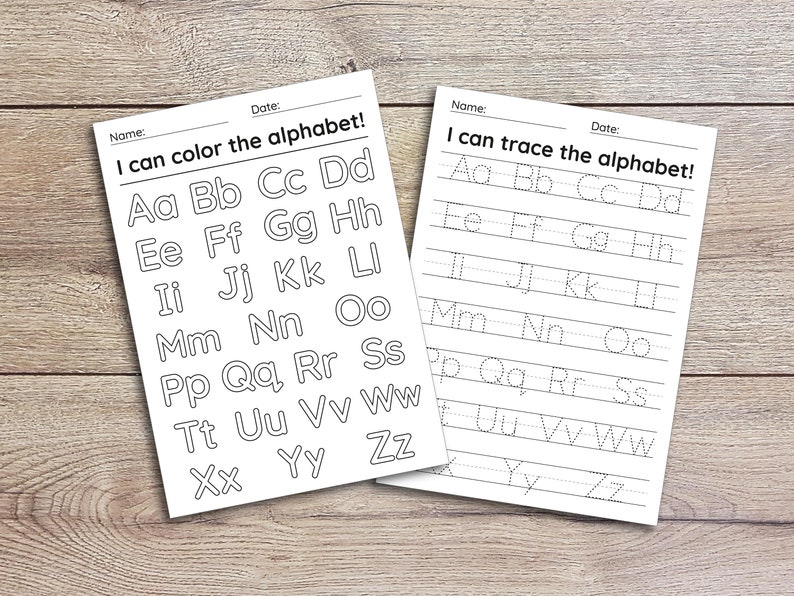 Alphabet Tracing Sheet ABC Tracing Cards Alphabet Phonics Preschool ...