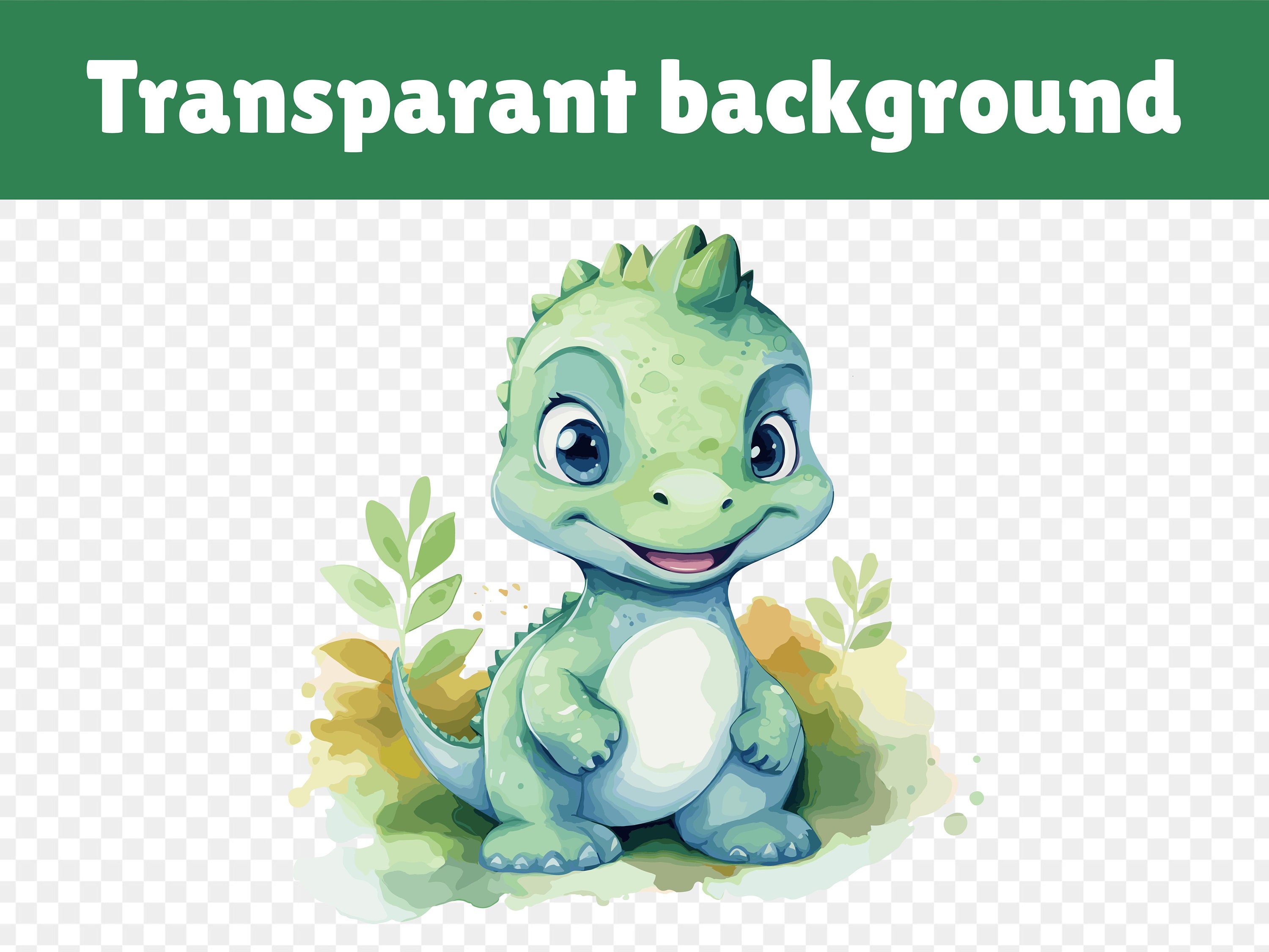 Watercolor Dinosaur Clipart Collection Bundle, Nursery Clipart SVG ...