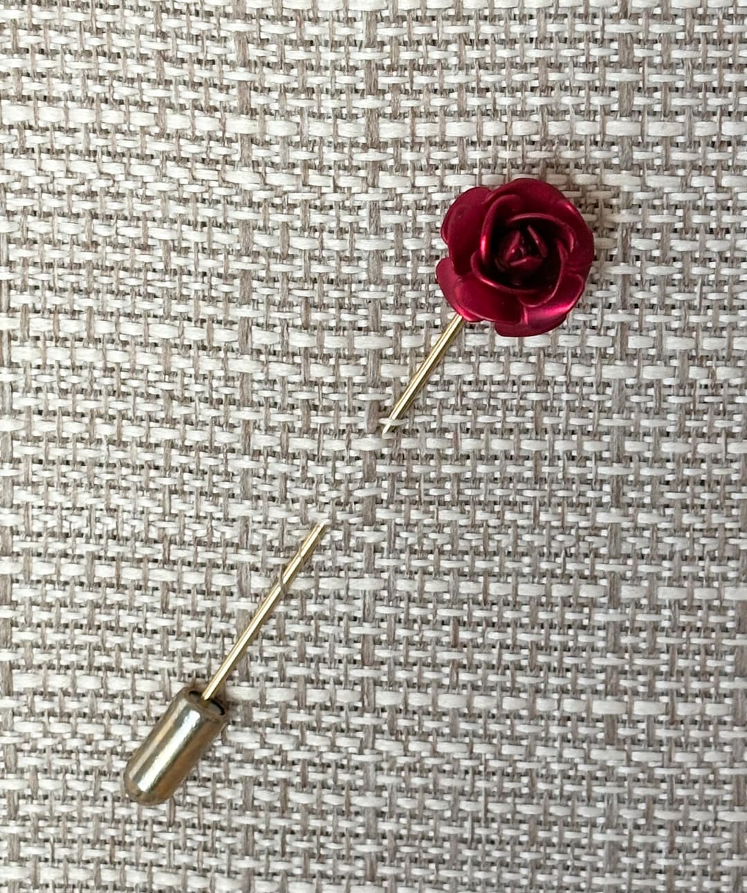 Metallic Rose Stick Pin Vintage - Etsy
