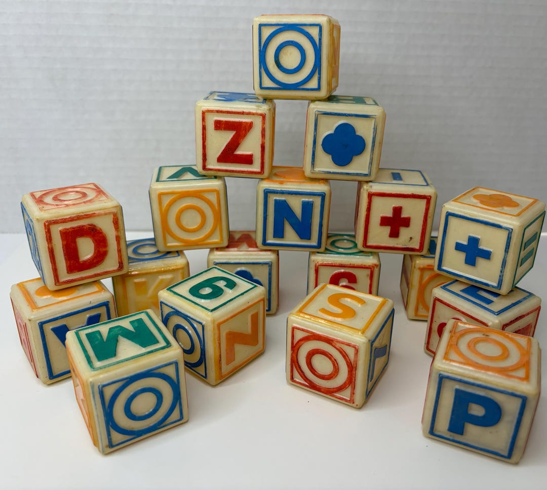 Toy Letter Picture Blocks Vintage Lot - Etsy
