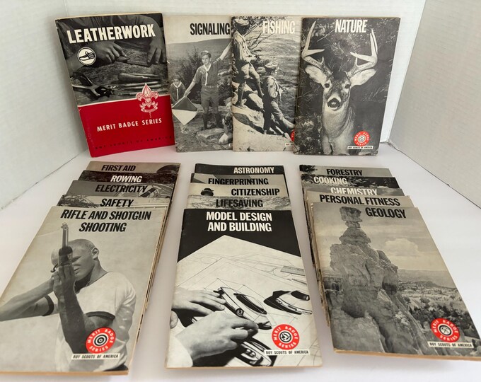 Boy Scouts of America Merit Badge Books Lot of 19 Vintage 1960’s Era - Etsy
