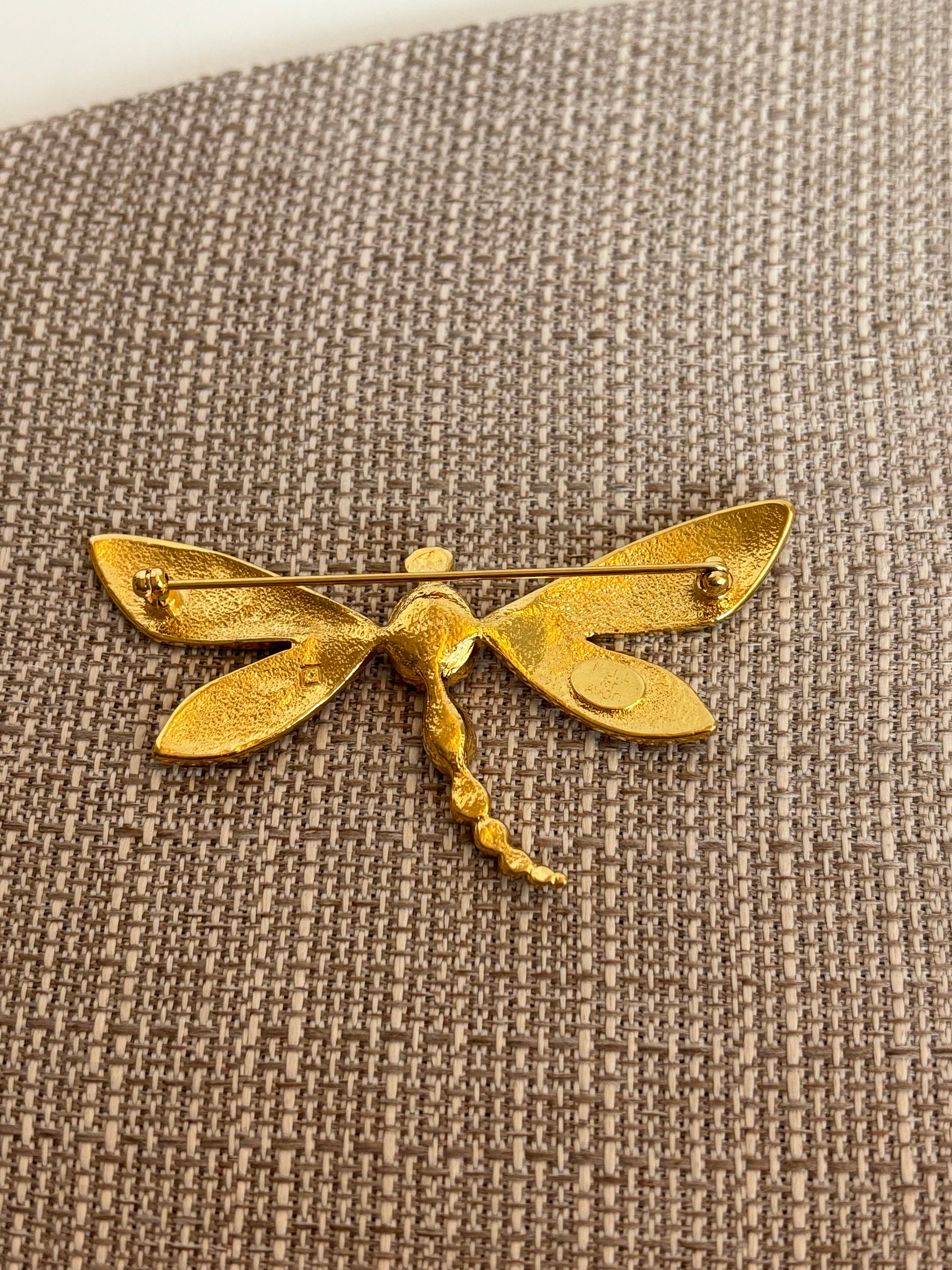 Kenneth Jay Lane for Avon Enamel Dragonfly Brooch Pin - Etsy