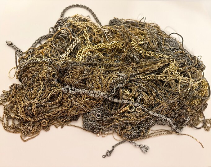 Broken/junk Chains Jewelry Vintage Craft Lot 1 Lb - Etsy