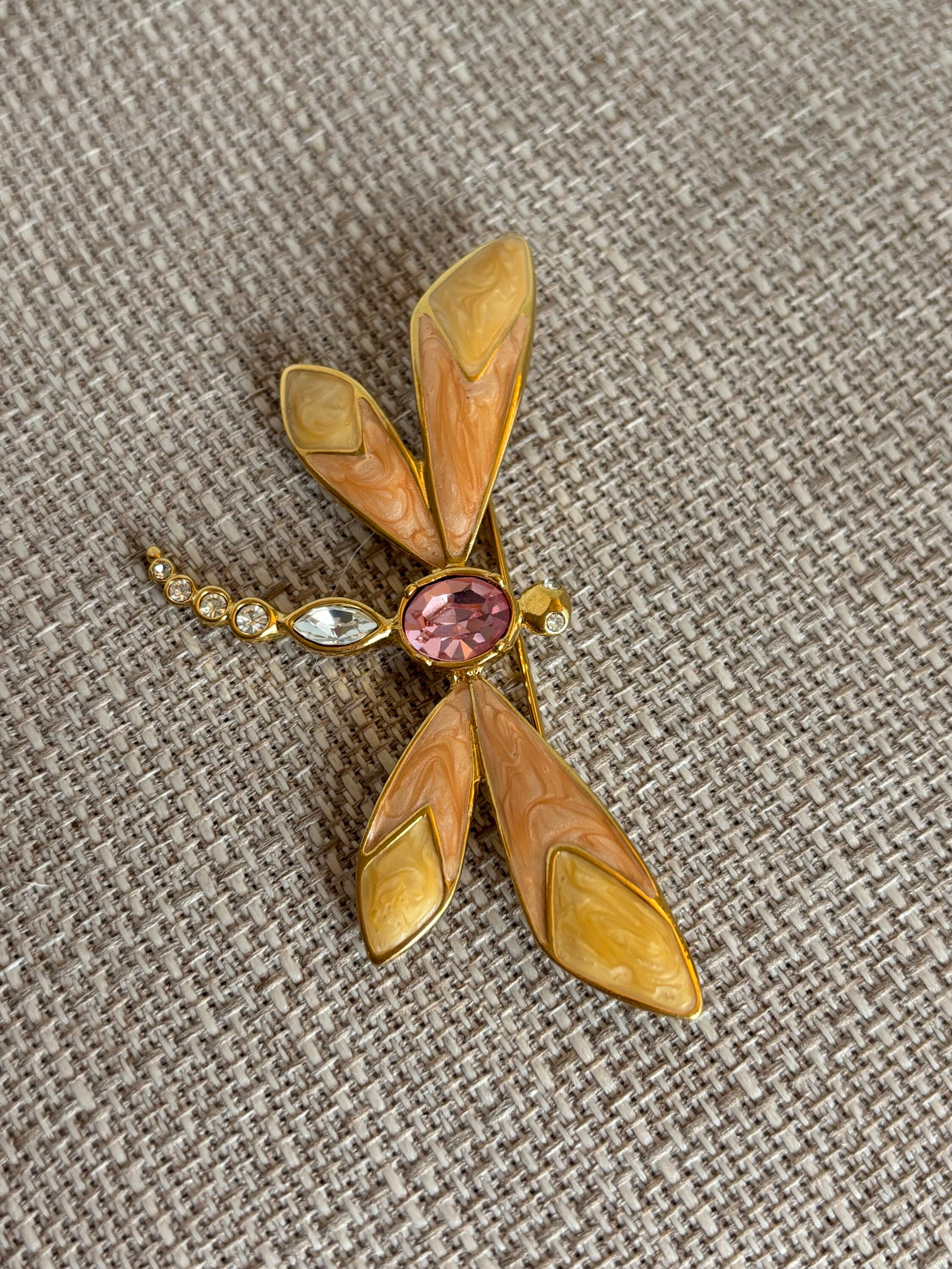 Kenneth Jay Lane for Avon Enamel Dragonfly Brooch Pin - Etsy