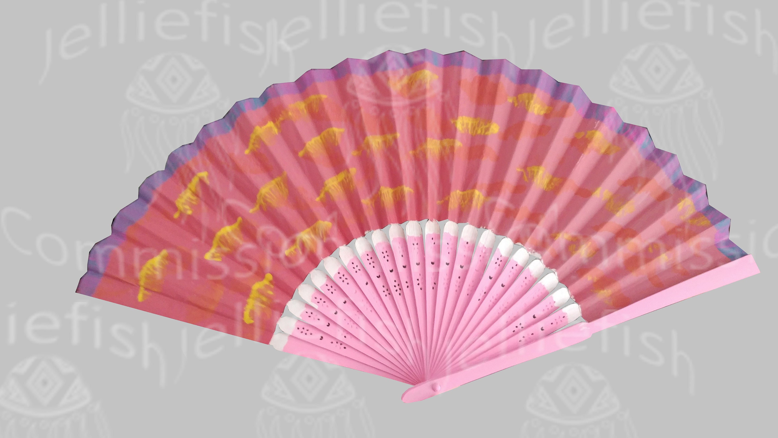 Digital Download Pink Fan Pink Fan Painted Folding Fan - Etsy
