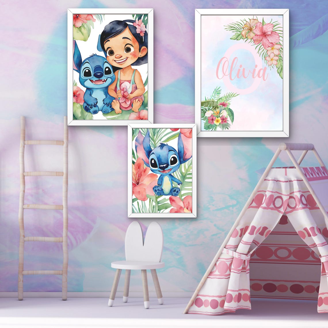 Personalized Poster Lilo & Stitch Print for Kids Room, Lilo Wall Art ...