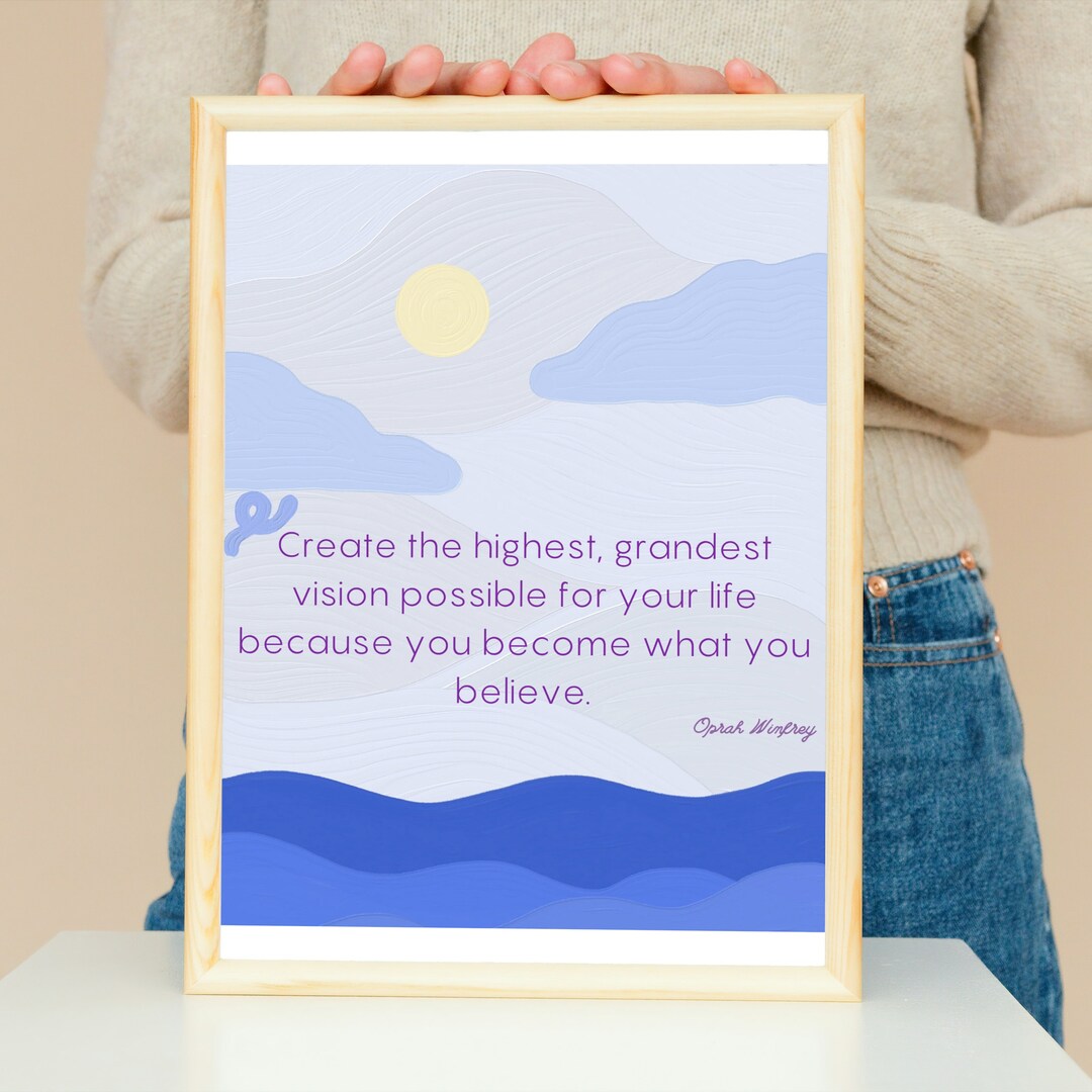 Inspirational Quotes Oil Painting Wall Art, Motivational Quotes ...