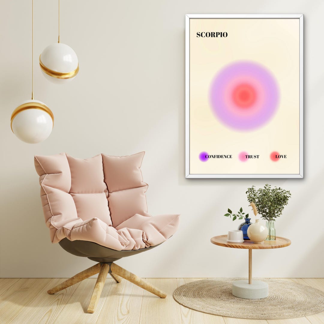 Personalized Zodiac Sign Poster, Aura Posters, Aura Wall Art, Astrology ...