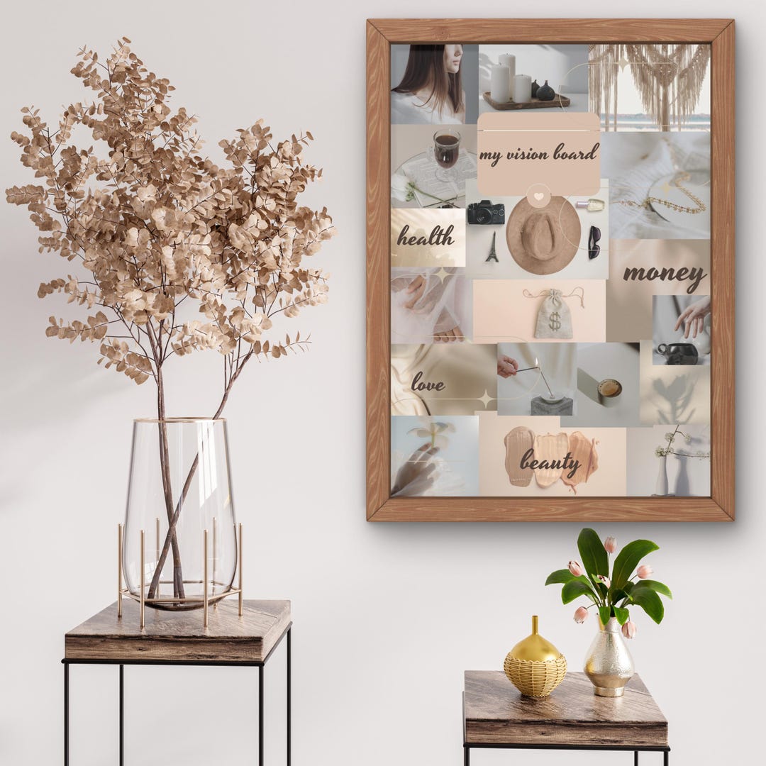 Digital Vision Board Jpg Pdf Png, Manifestation Board for Your Dream ...