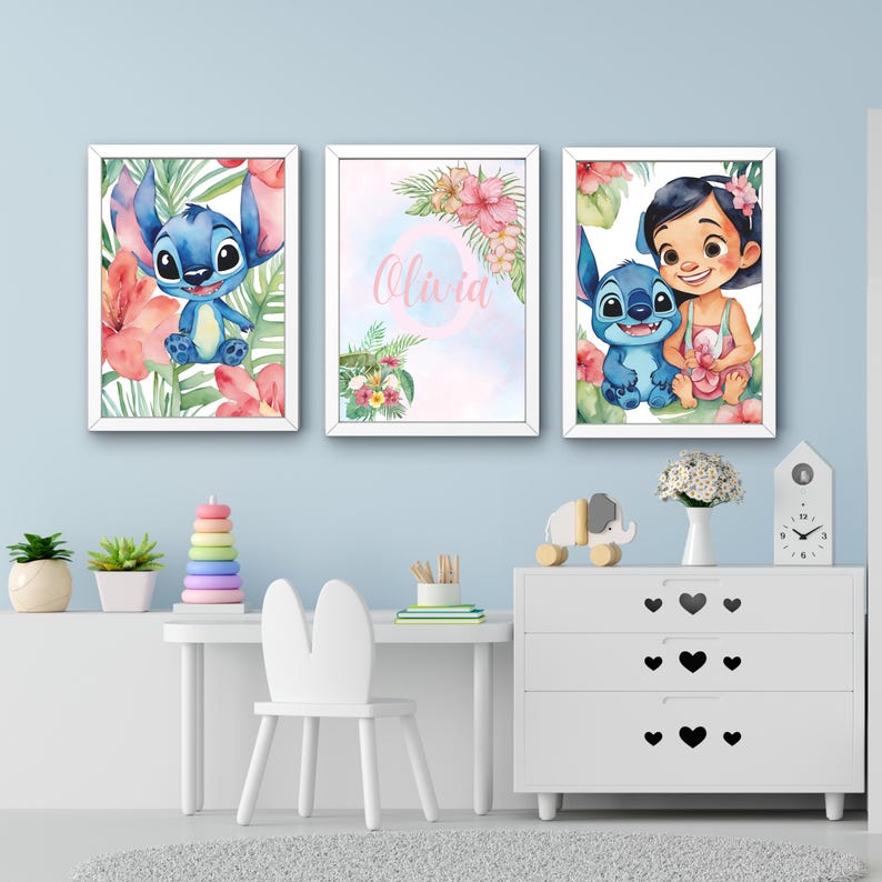 Personalized Poster Lilo & Stitch Print for Kids Room, Lilo Wall Art ...