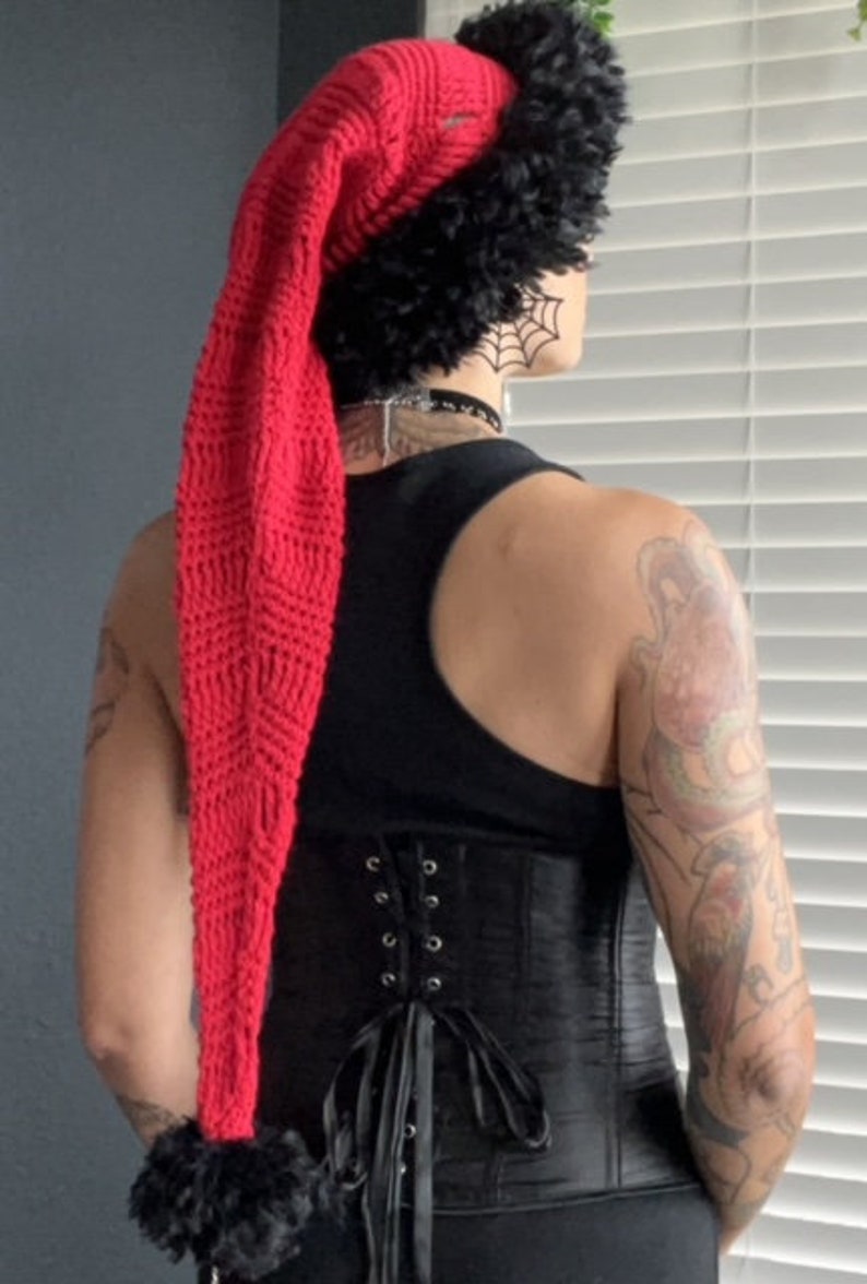 Santa Hat, Crochet Pattern, PDF, Goth Santa Hat - Etsy