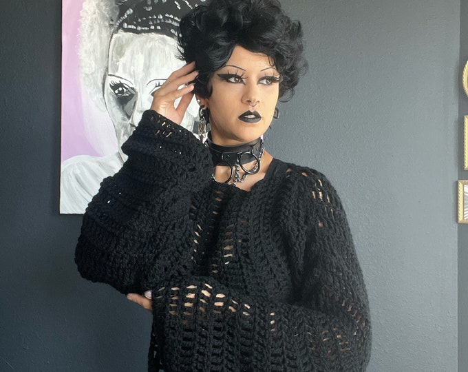 Cascading Web Bolero Goth Goth Crochet - Etsy