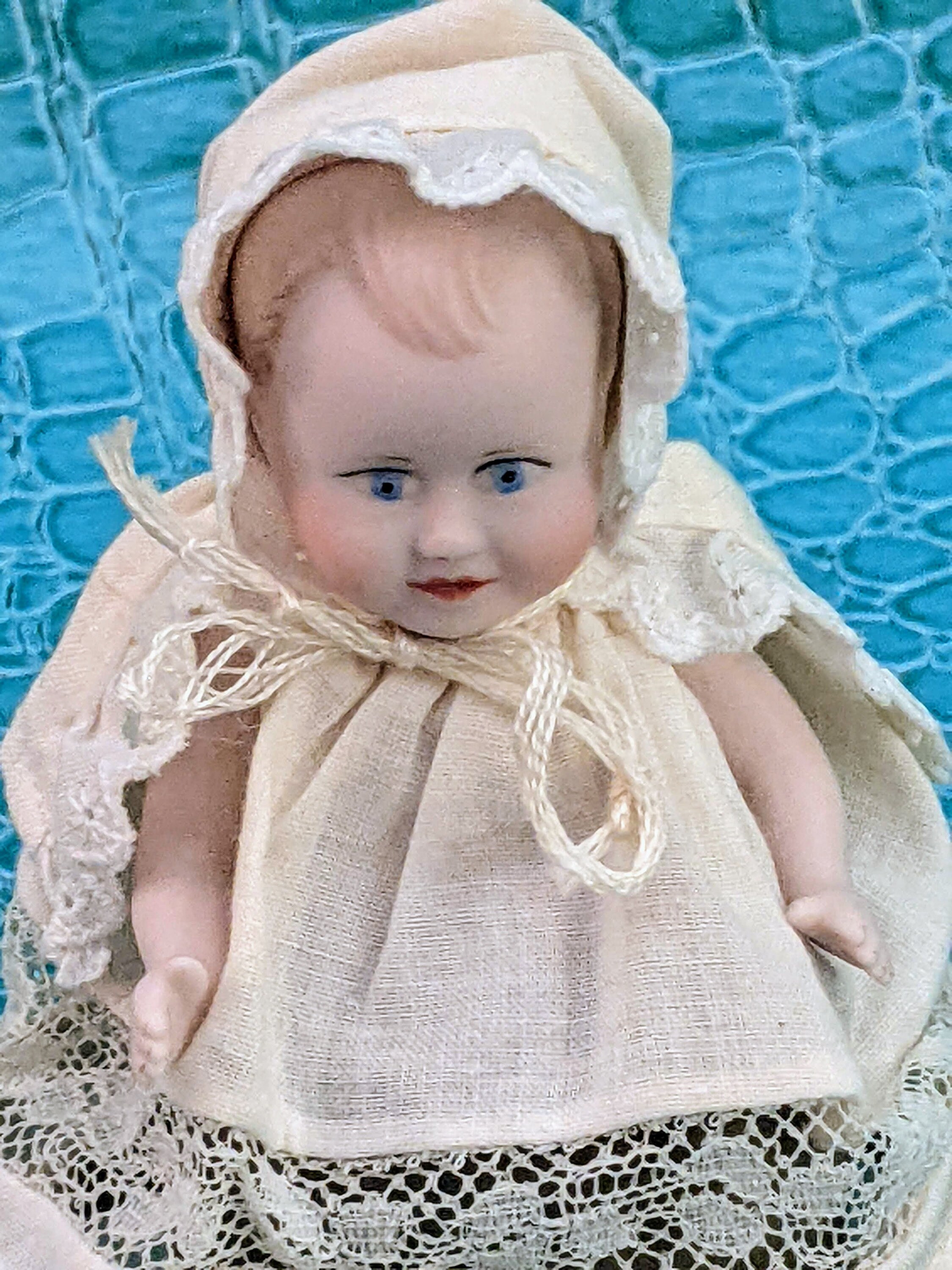 Awestruck Eerie Victorian Baby Doll Porcelain Biscuit Bisque Doll Linen ...