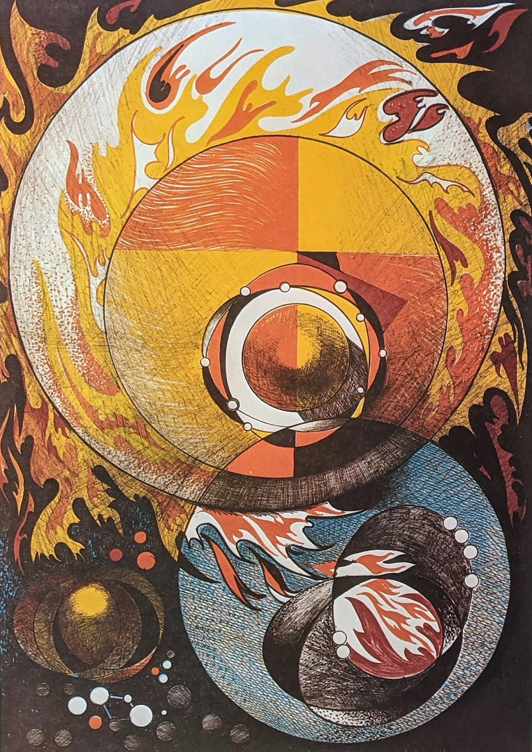 4 Original Offset Color Lithographs by American Artist Siegfried ...