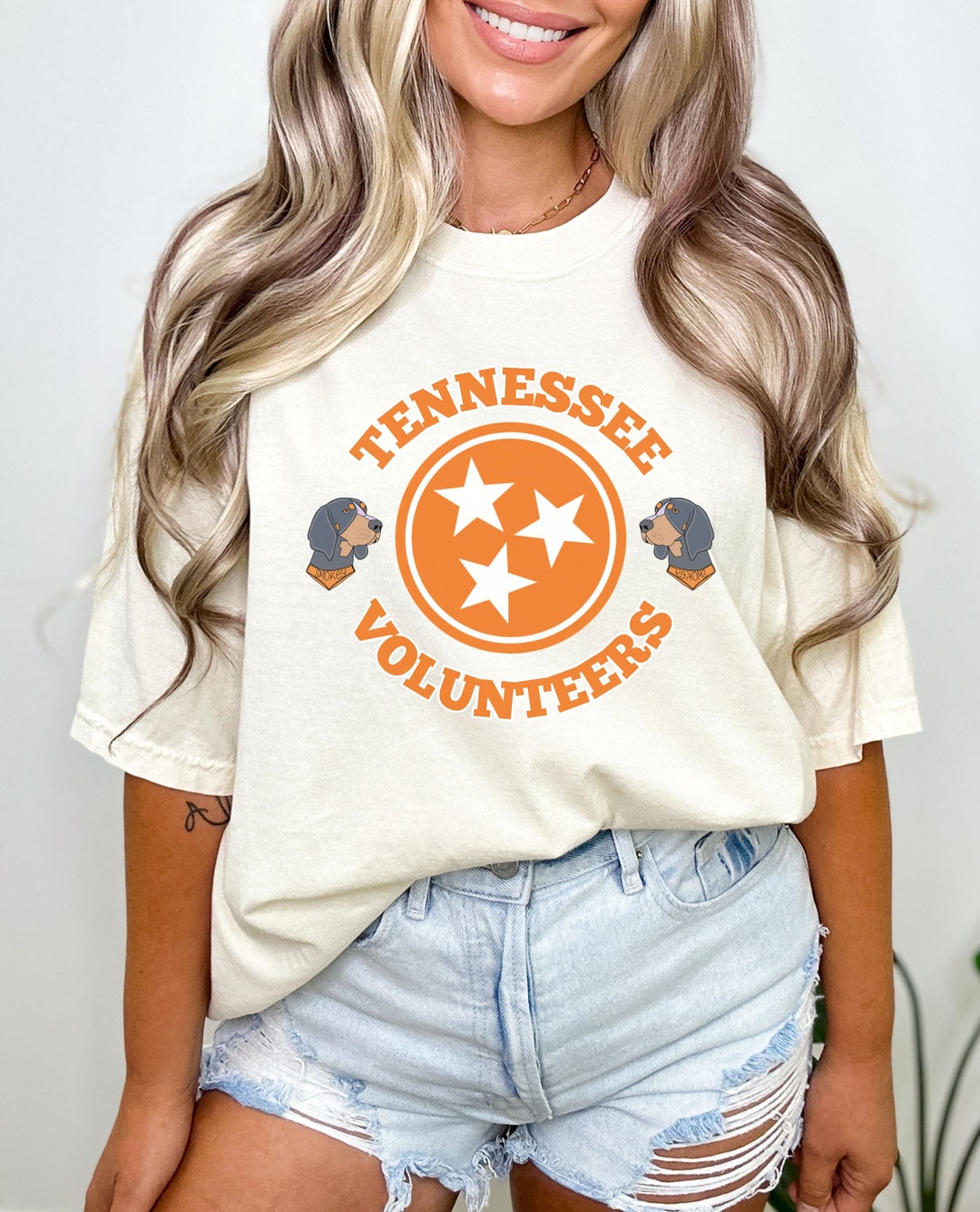 Tennessee Volunteers Tri-star Tshirt / Tennessee Football Tshirt / TN ...