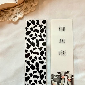 Cow Bookmark | Cute Cows | Book Club Bookmarks | Planner Bookmark ...