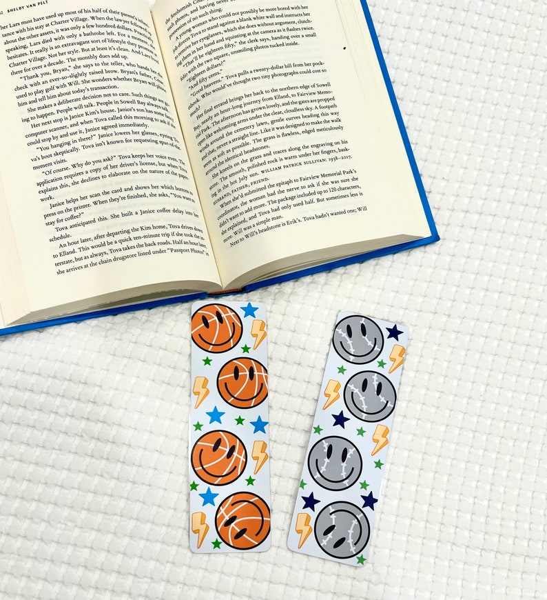 Smiley Face Sports Balls Bookmark Basketball Bookmark Baseball Bookmark ...