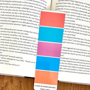 ACOTAR Inspired Bookmark Set | ACOTAR Color Swatch Bookmark | Fantasy ...