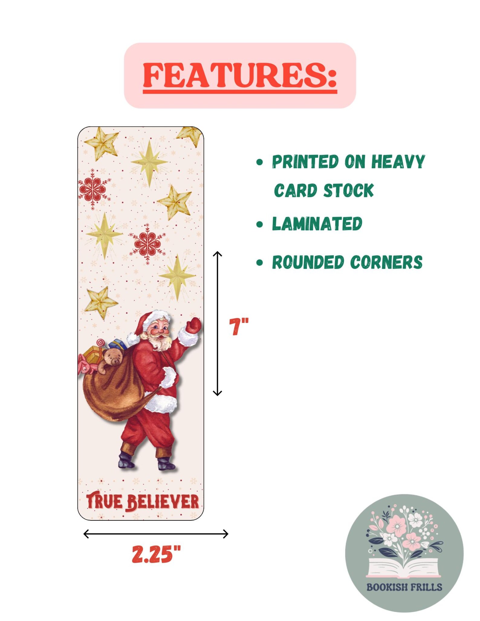 Vintage Christmas Bookmark Set | Vintage Inspired Holiday Bookmarks ...