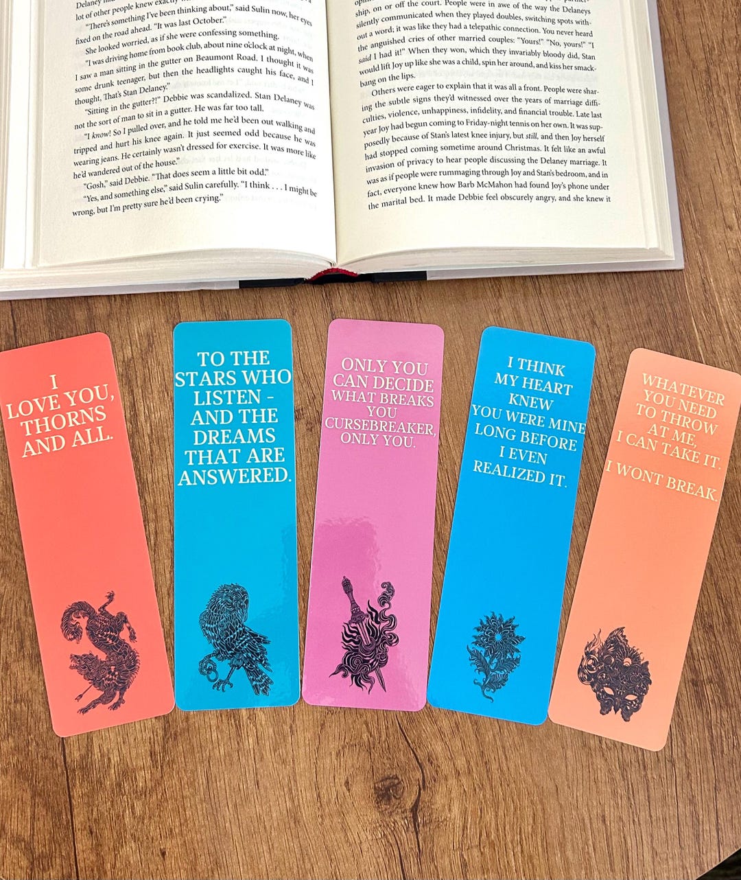 ACOTAR Inspired Bookmark Set | ACOTAR Series Quotes | Fantasy Reader ...