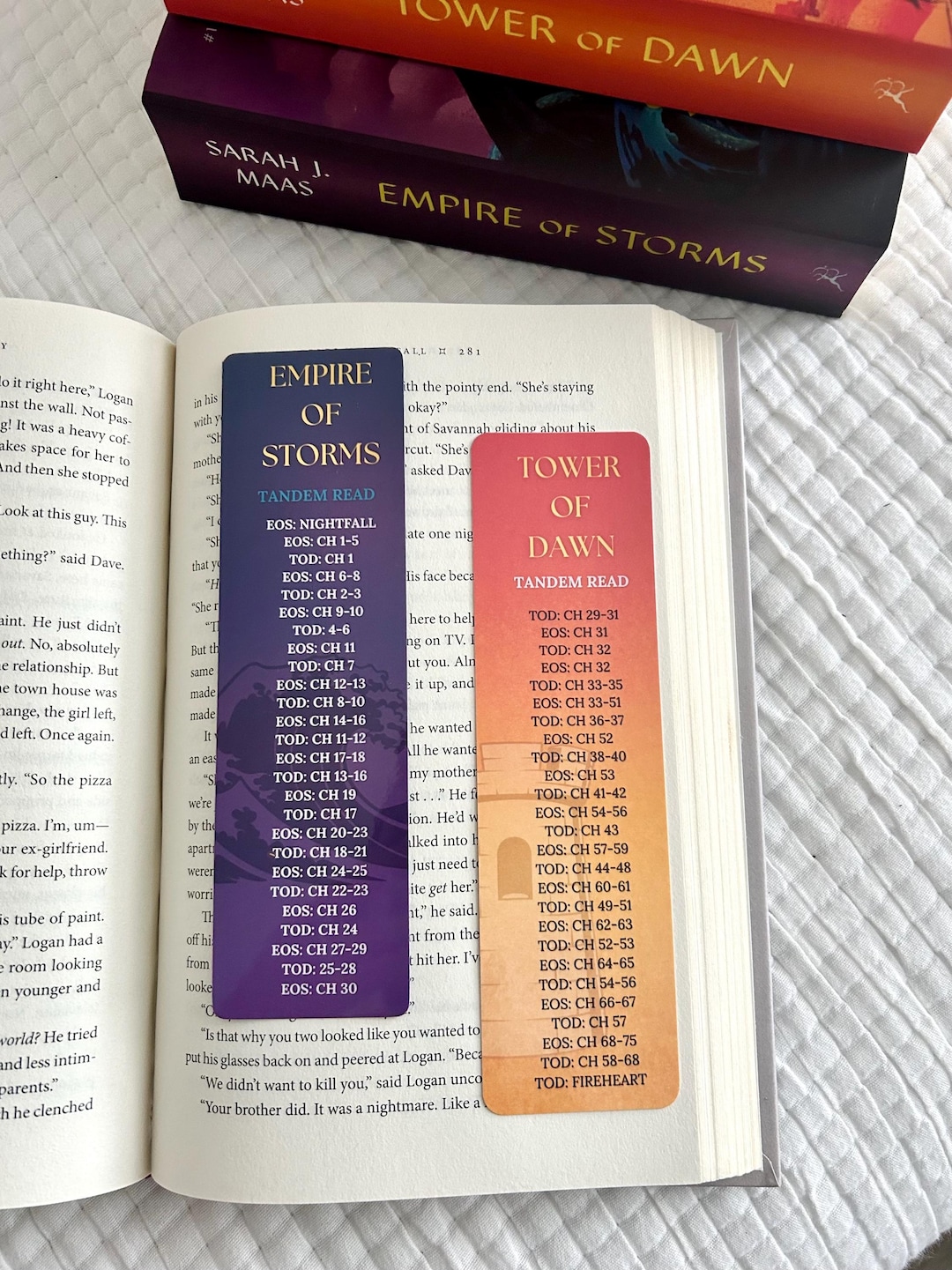 TOG Tandem Read Bookmark | Empire of Storms Bookmark | Tower of Dawn ...