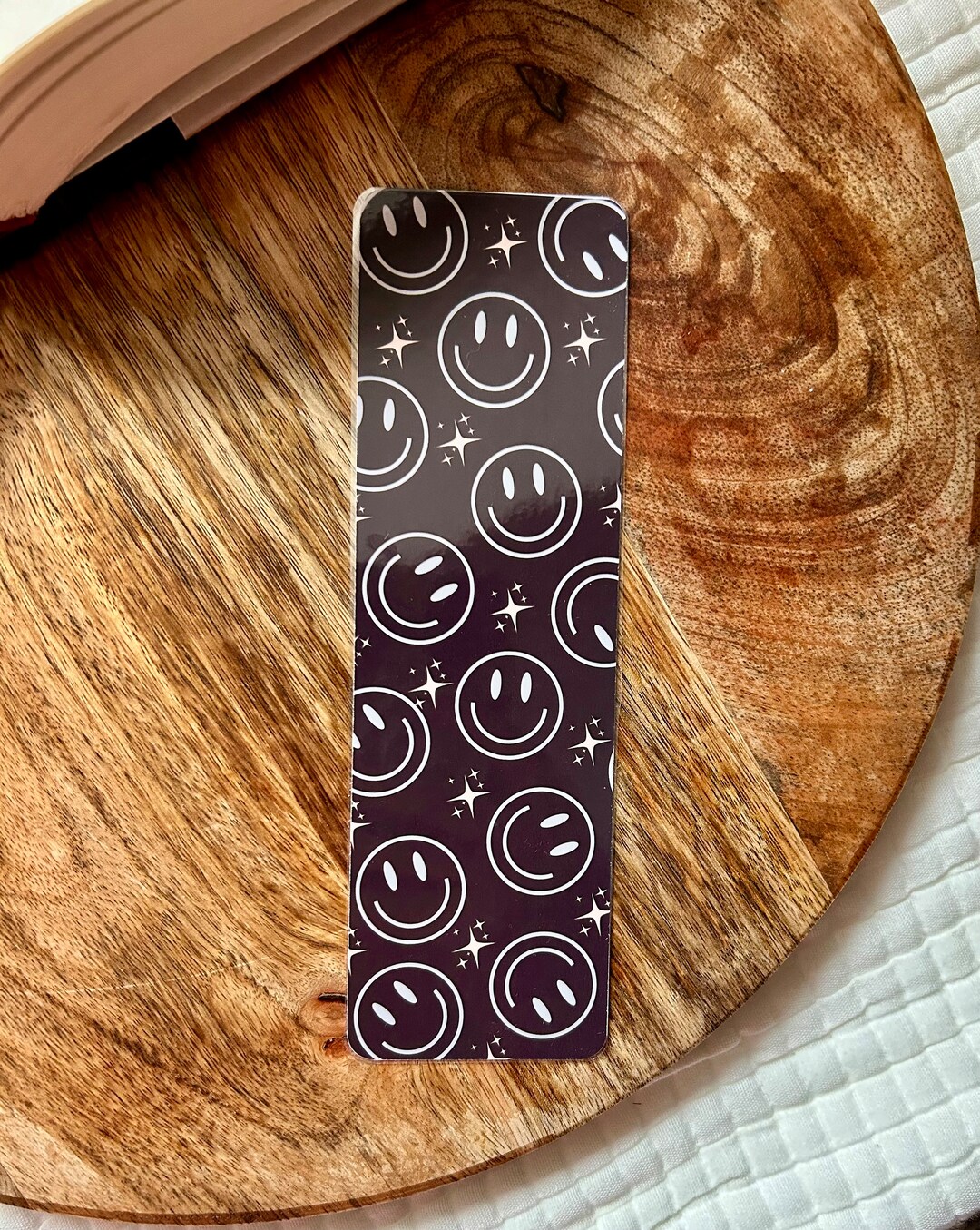 Dark Smiley Face Bookmark | Grey and Pink | Cute Bookmarks | Classroom ...