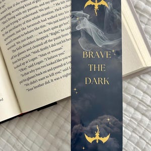 Onyx Storm Inspired Bookmark Set | Brave the Dark Bookmark | Xaden ...