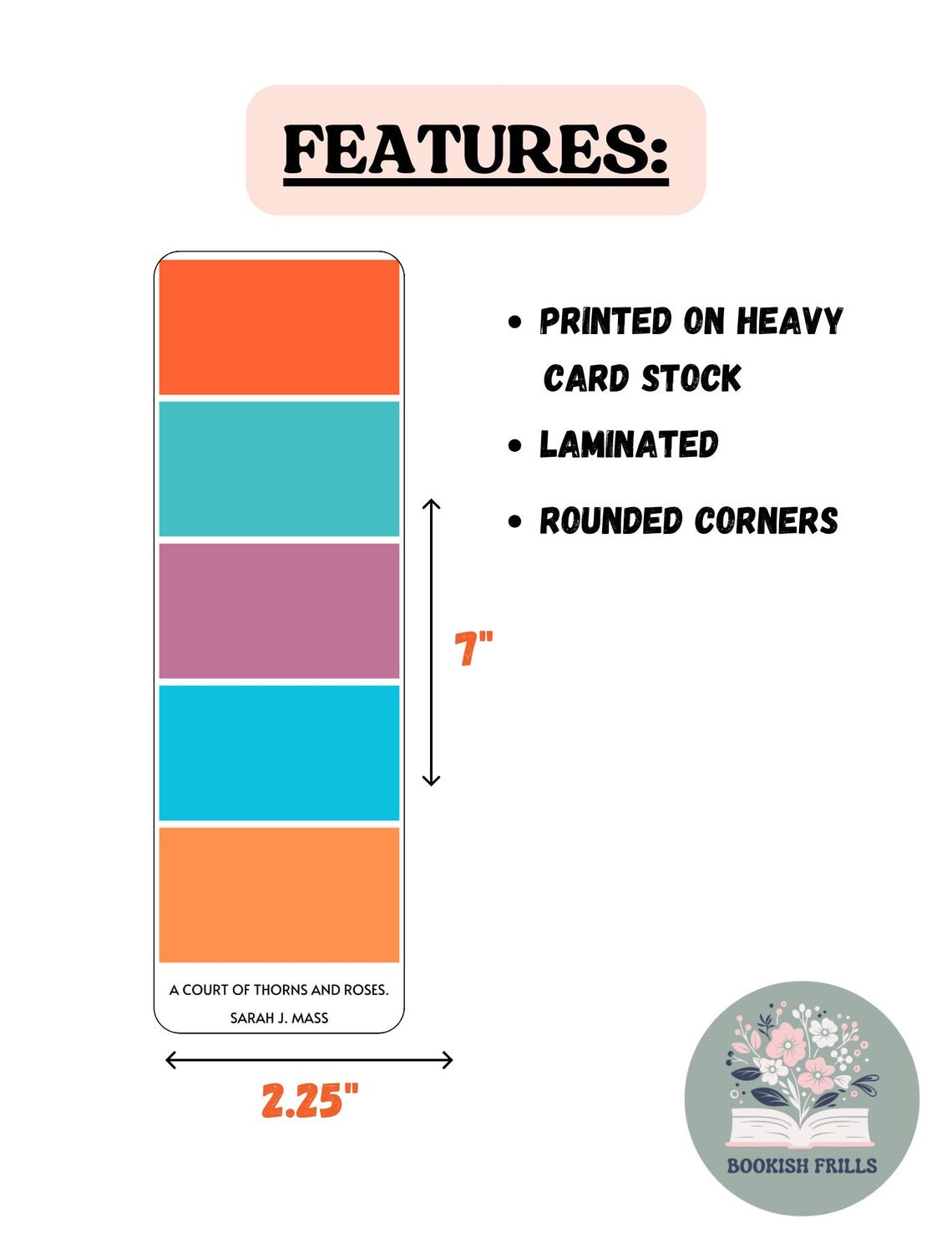 ACOTAR Inspired Bookmark Set | ACOTAR Color Swatch Bookmark | Fantasy ...