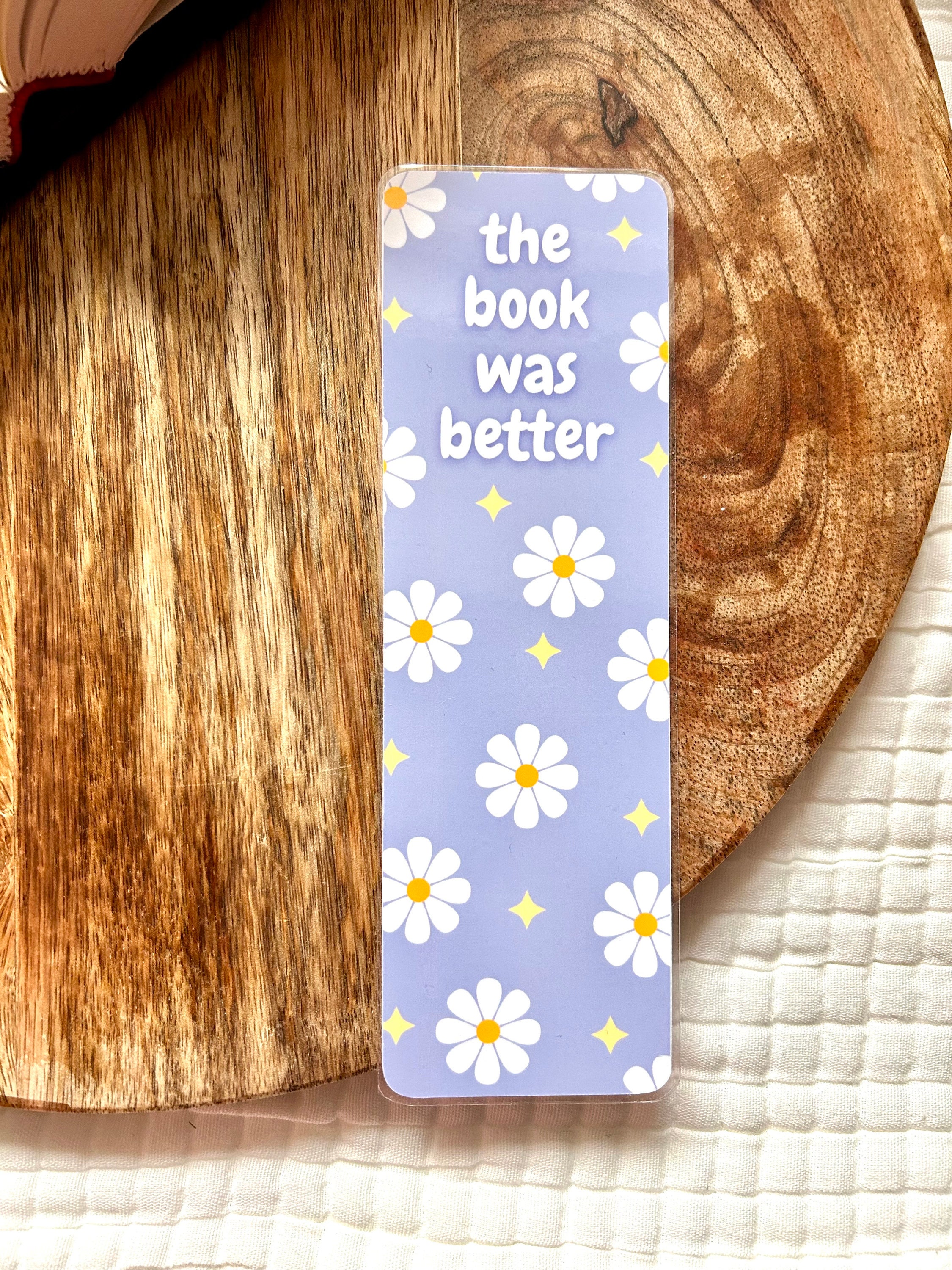 The Book Was Better Bookmark | Purple Daisy Flowers | Book Lover ...