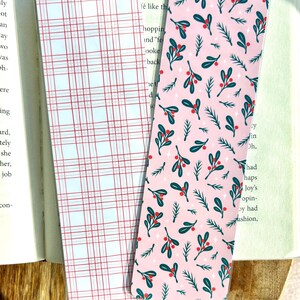 Christmas Bookmarks | Holiday Bookmark Set | Candy Cane Bookmark | Pink ...