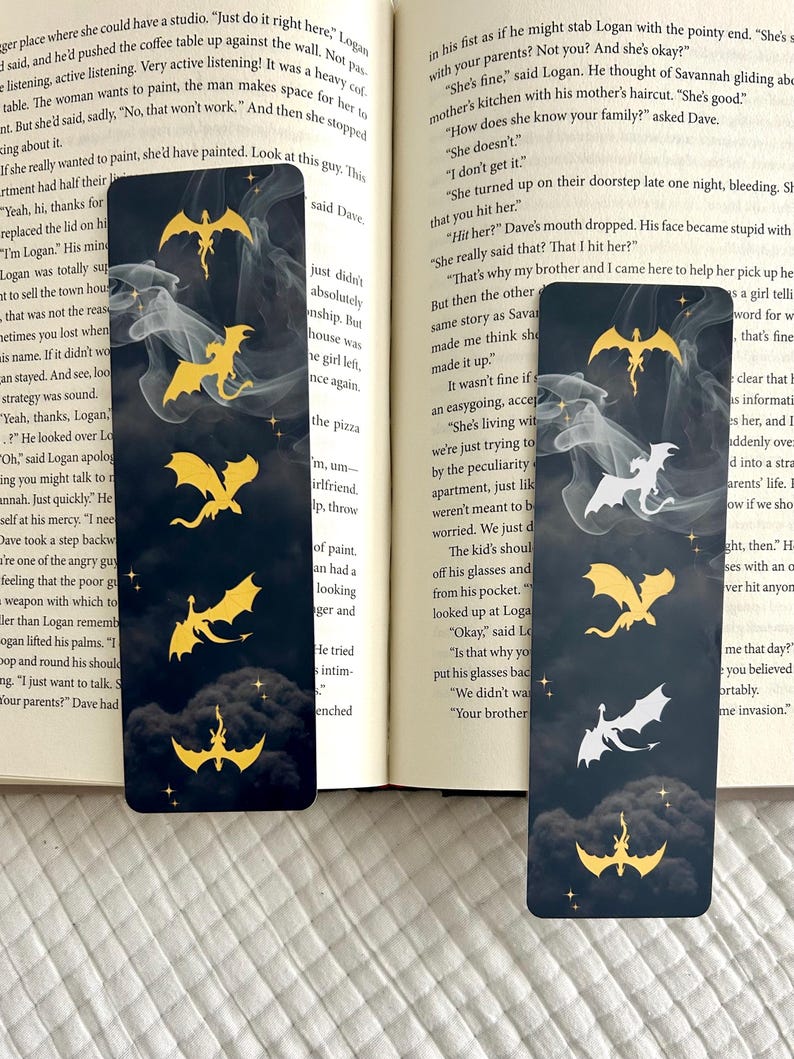 Onyx Storm Inspired Bookmark Set | Brave the Dark Bookmark | Xaden ...