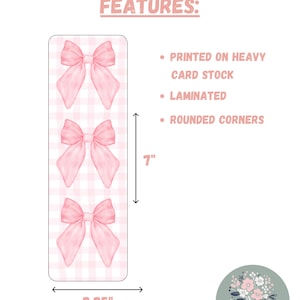 Plaid Bows Bookmarks | Bow Aesthetic | Soft Girl Era Theme | Cute Bookmarks | Bookmark Set ...
