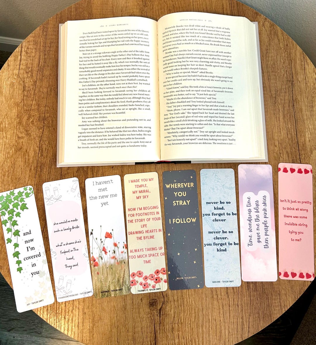 Evermore Inspired Bookmarks | Ivy Bookmark | Champagne Problems ...