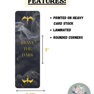 Onyx Storm Inspired Bookmark Set | Brave the Dark Bookmark | Xaden ...