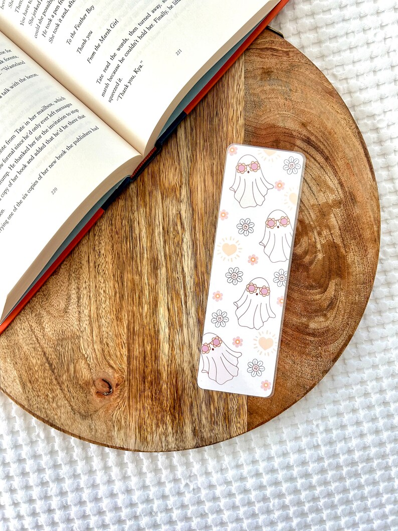Summer Ghost Bookmark Retro Ghost Design Cute Bookmarks Summer Reading ...