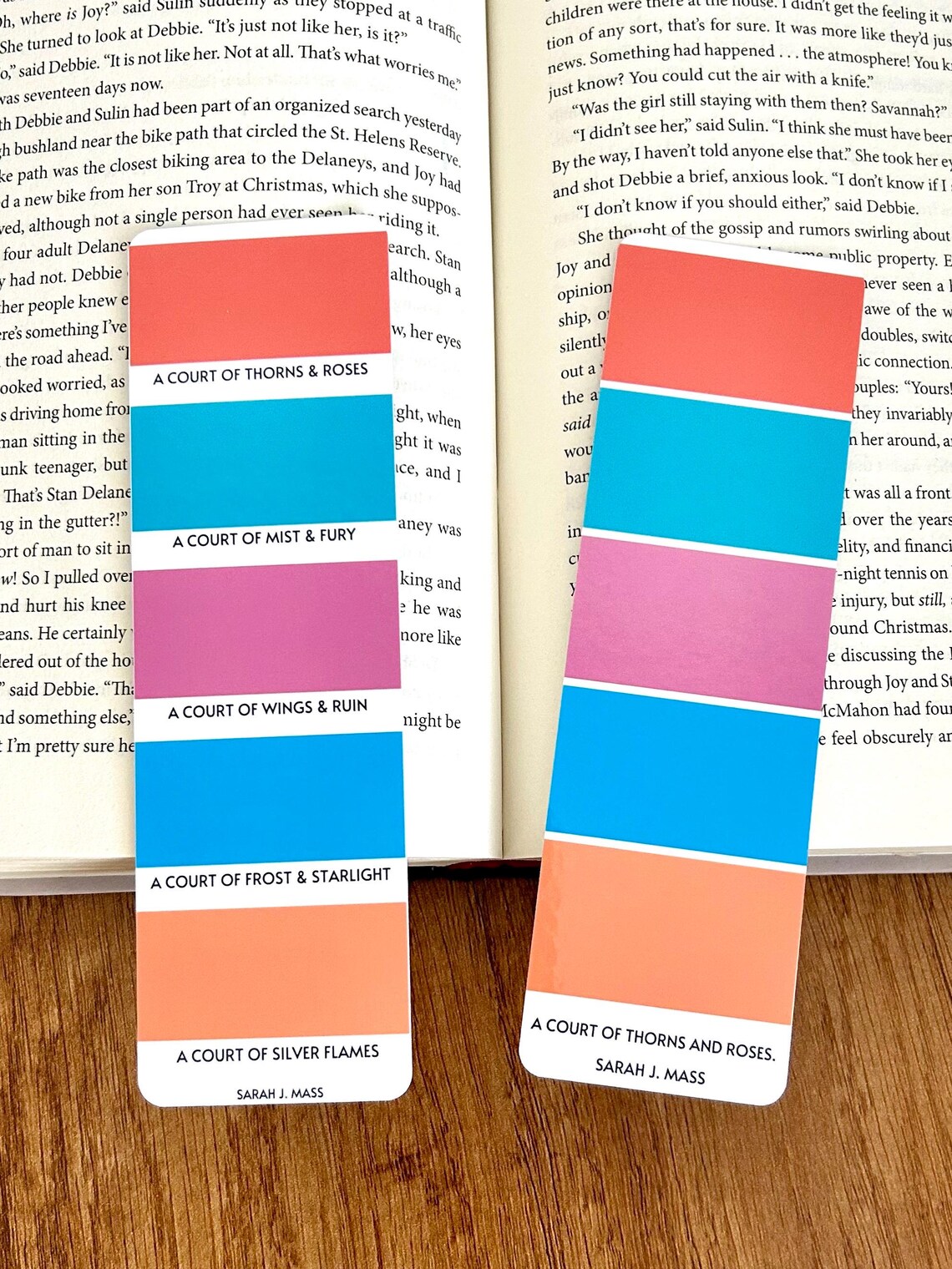 ACOTAR Inspired Bookmark Set | ACOTAR Color Swatch Bookmark | Fantasy ...