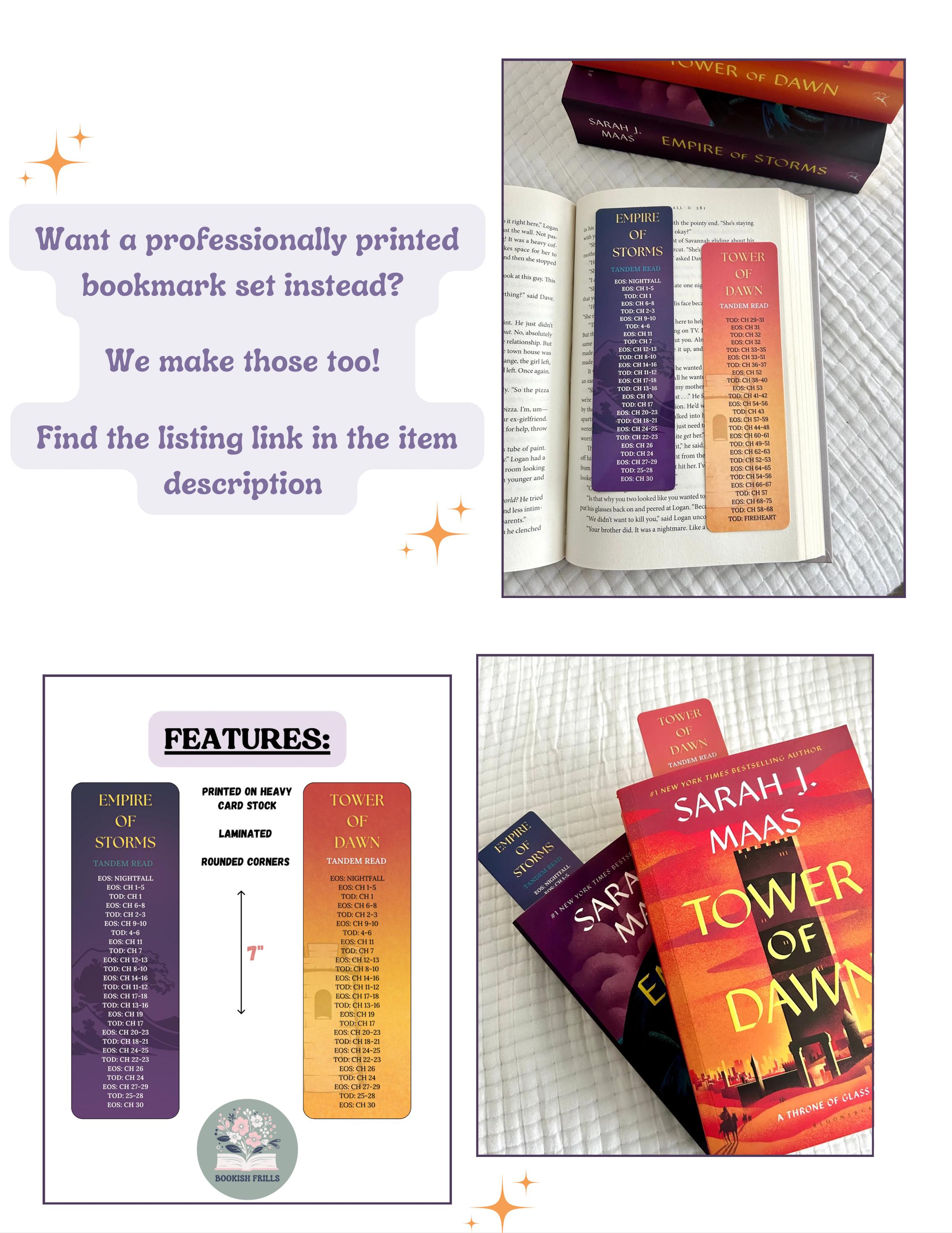 TOG Tandem Read Bookmark PRINTABLE | Tandem Read Reading Tracker ...